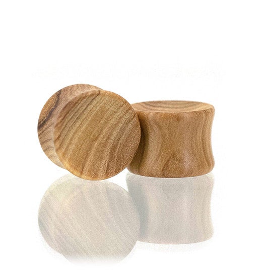 Omerica Organic Wild Olive Concave Plugs | Integrity Body Arts