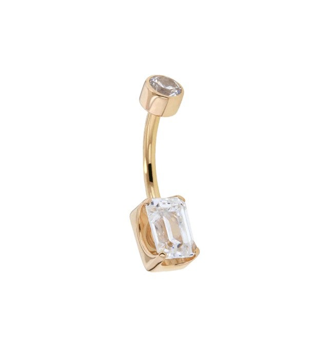 Anatometal Emerald Cut Navel Curve | Integrity Body Arts